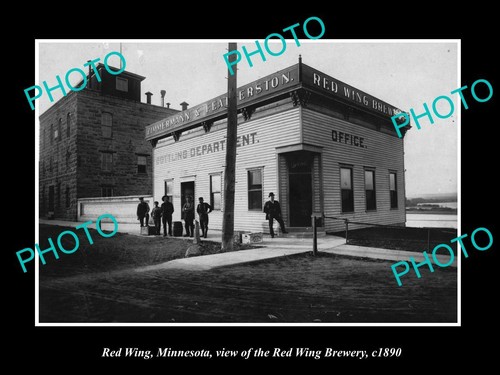 OLD 8x6 HISTORIC PHOTO OF RED WING MINNESOTA ZIMMERMAN RED WING BREWERY ...