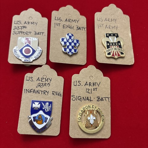 Assorted U.S. Army DUI Metal Pins Lot Of 5 Free Shipping !!! | eBay