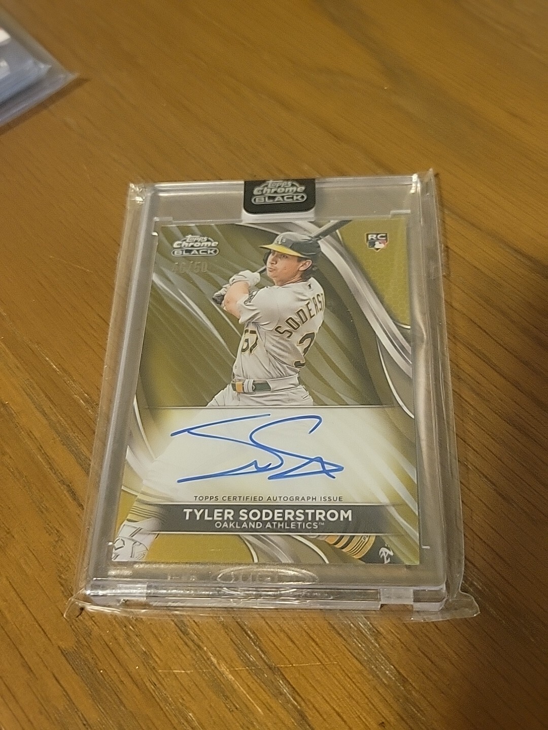 Tyler Soderstrom 2024 Topps Chrome Black #CBA-TS Autographs - Gold ...