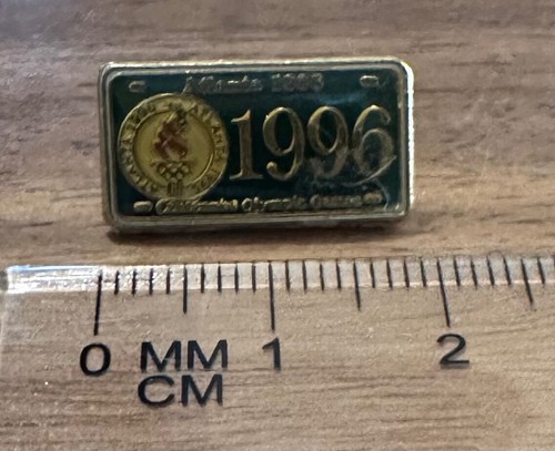 Atlanta 1996 License Plate Olympic Mini-Pin - Mini version of larger ...