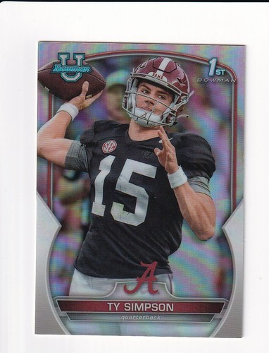 2022 Bowman Chrome TY SIMPSON ROOKIE CARD RC REFRACTOR #80 Alabama ...