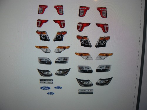 Ford Explorer Headlights/Tail Lights for 1:43 scale models decals | eBay