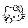 Hello Kitty Middle Finger Skull Bow Car Laptop Cup Decal Sticker | eBay