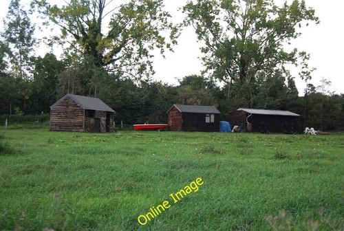 Photo 6x4 Farm buildings by the Gipping Sproughton c2011 | eBay