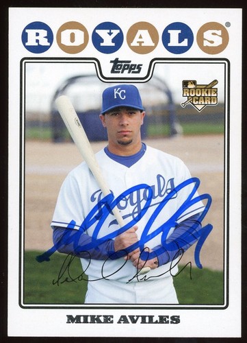 2008 Topps MIKE AVILES Signed Card autograph AUTO ROYALS INDIANS RED ...