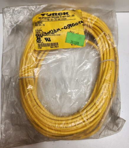 NEW OLD STOCK! TURCK 10 METER M8 SINGLE ENDED CORDSET PKG 3M-10 U2515 ...