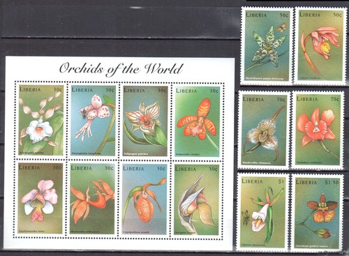 Liberia 1999 - Orchids. Insects, Butterfly - Mi. 2379-2392 - MNH(**) | eBay