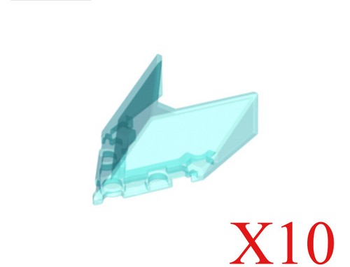 Lego Trans-Light Blue Windscreen 6 x 4 x 1 1/3 Pointed Parts Pieces Lot ...