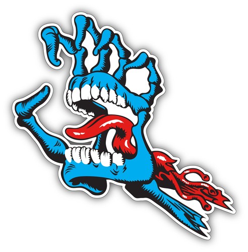 SANTA CRUZ SCREAMING DEAD HAND 3M STICKER DECAL CAR VAN TRUCK WALL ...