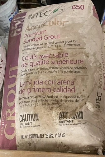 Tec AccuColor 650 Premium Sanded Grout-Lt.Pewter 25# | eBay