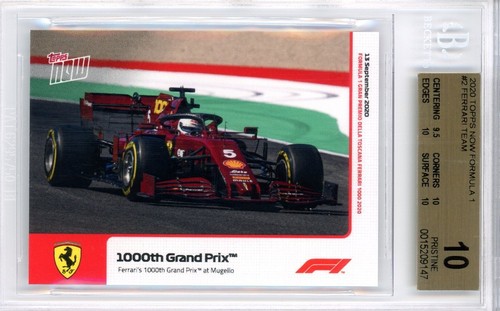 2020 TOPPS NOW FORMULA 1 #2 FERRARI TEAM GRADED BGS PRISTINE 10 - PRINT ...