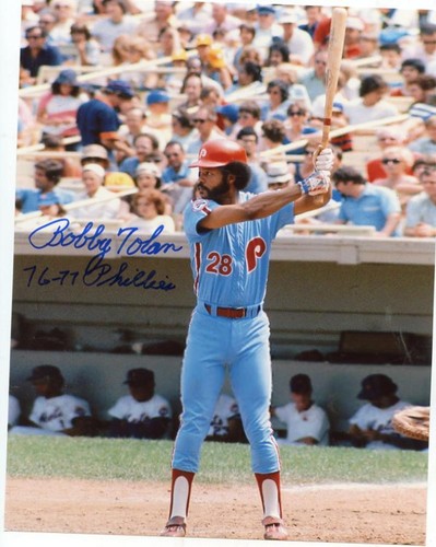 BOBBY TOLAN 76-77 PHILLIES SIGNED AUTOGRAPHED 8X10 PHOTO W/COA | eBay
