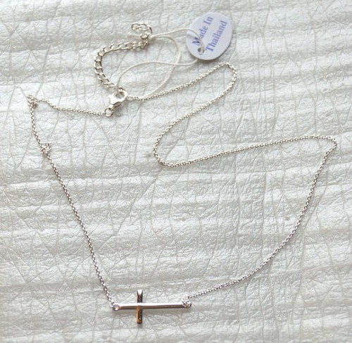 Silver 925 Off Center Cross Necklace #jewelry #Cross #fashion # ...