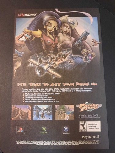 FREAKY FLYERS Nintendo Gamecube Xbox PS2 ~ Comic Page PRINT AD 2003 | eBay