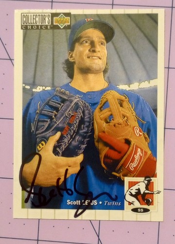 1994 Upper Deck CC #382 Scott Leius (Minnesota Twins) autographed ...