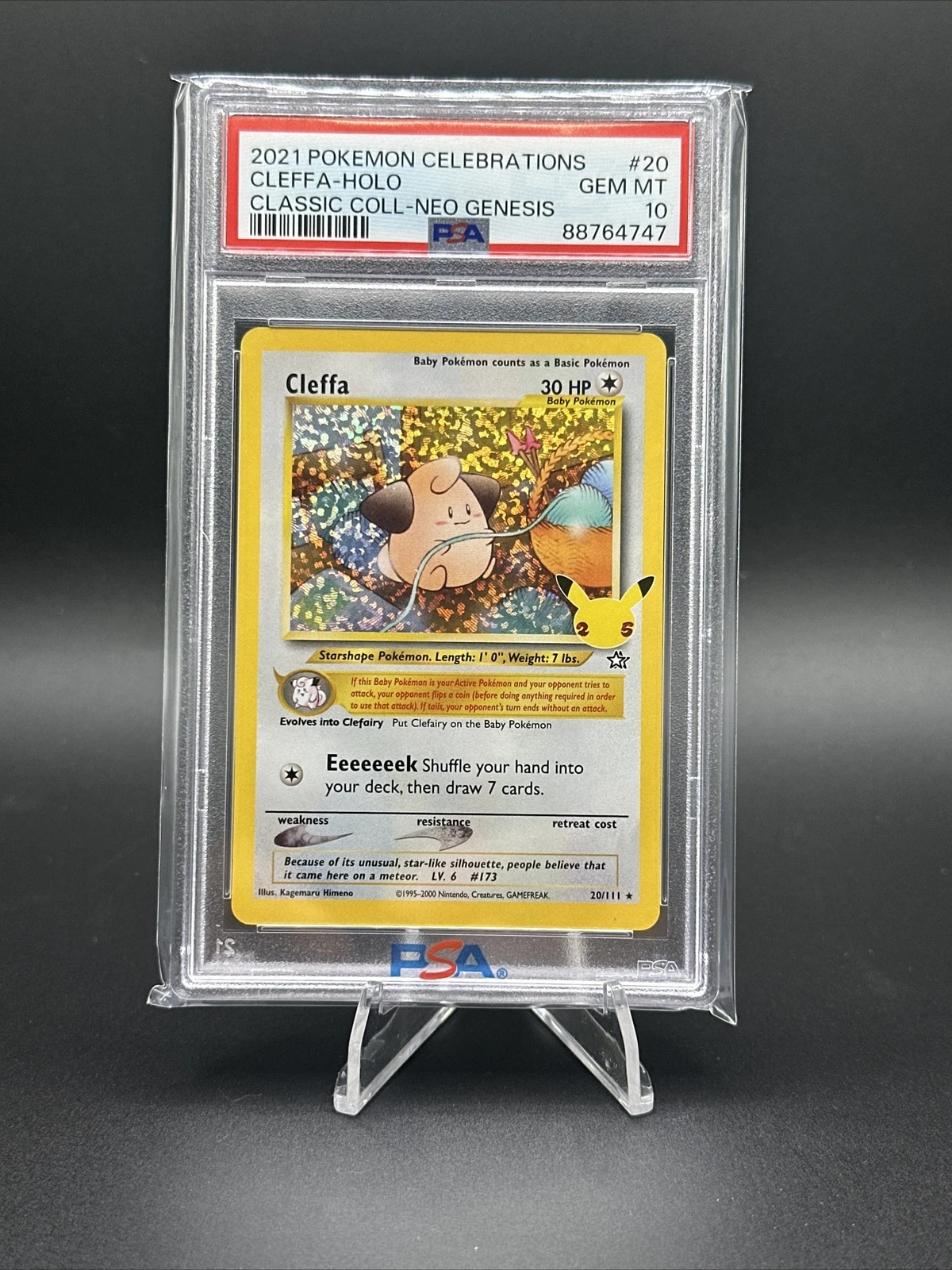 Cleffa 2021 Celebrations: Classic Collection #20 Holo PSA 10 Price ...
