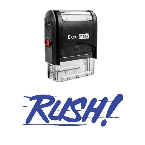 RUSH! Stamp - Self-Inking / Blue | eBay