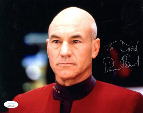 PATRICK STEWART HAND SIGNED 8x10 PHOTO STAR TREK POSE TO DAVID JSA | eBay