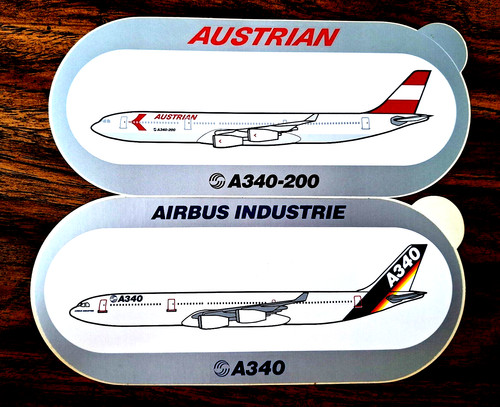 AUSTRIAN AIRLINES AIRBUS A340-200 Sticker and AIRBUS A340 Sticker | eBay
