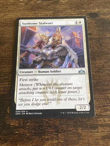 Sunhome Stalwart 26/259 Guilds of Ravnica Magic The Gathering MTG D262 ...