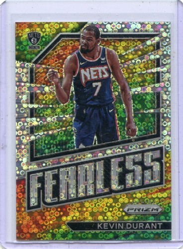 2022-23 PRIZM #7 KEVIN DURANT FEARLESS "DISCO PRIZM" BROOKLYN NETS ...