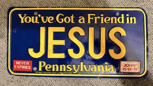 Vintage “Jesus” License Plate Decor | eBay
