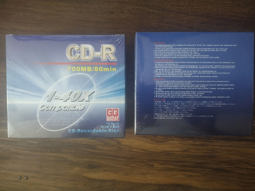 2 BOXES - BLANK CD-R 10 PACK WITH CASES NEW SEALED CDR - FREE SHIPPING ...