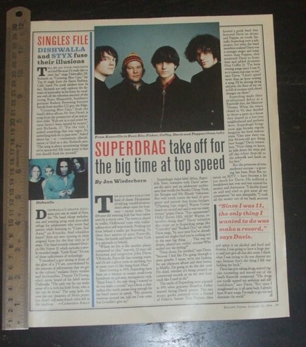 Superdrag | John Davis original ONE magazine clipping page PHOTO ...