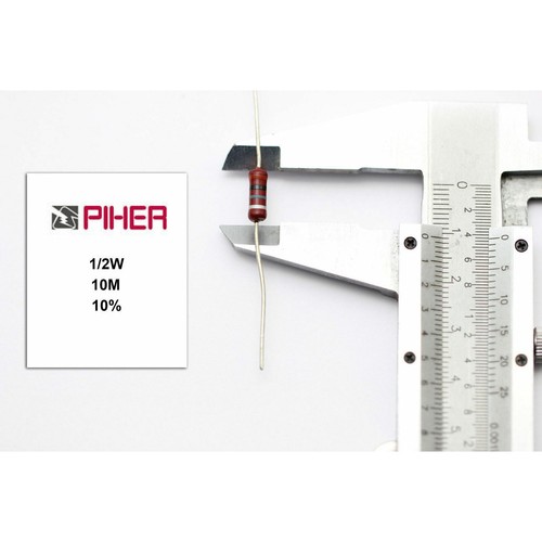 VINTAGE PIHER RESISTOR. 1/2W 10M 10% *1 PC* NOS (New Old Stock)1970s ...