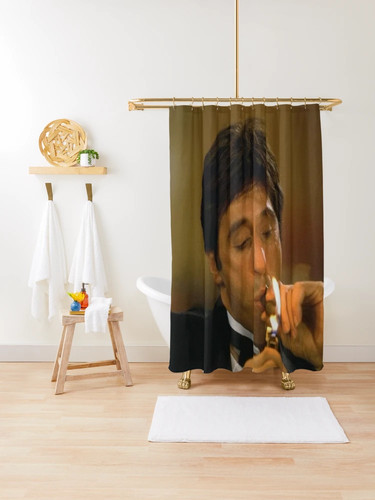 Tony Montana Shower Curtain Scarface Inspired Mafia Movie Bathroom ...