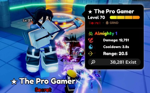The Pro Gamer ~ SJW ~ Almighty 1 ~ Secret ~ Anime Defenders | eBay
