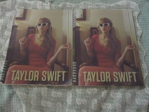 Set of 2 Taylor Swift spiral notebooks, Brown Trout brand Pink Red ...