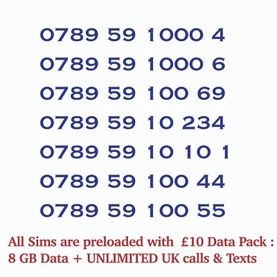 Uk Mobile Numbers for sale | eBay