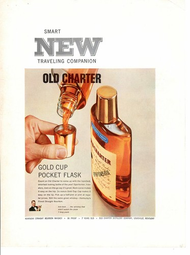 Vintage advertising print Alcohol Old Charter Kentucky Bourbon Gold Cup ...