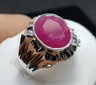 Pigeon Blood Red Ruby Ring Mens Bague Real Stone Ring Jewellery ...