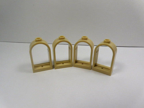 LEGO Lot of 4 Tan 1x2x2-2/3 Rounded Top Window Frame M3 | eBay