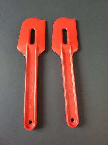Tupperware Paddle Scraper Gadget Spatula Set Vintage Style Red Set of 2 ...