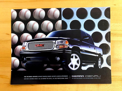 2005 Print Ad GMC Sierra Denali Baseball 8"x10-1/2" | eBay