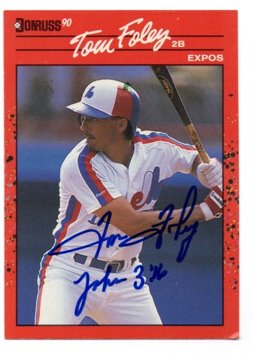 Tom Foley Autograph On A 1990 Donruss - Montreal Expos | eBay