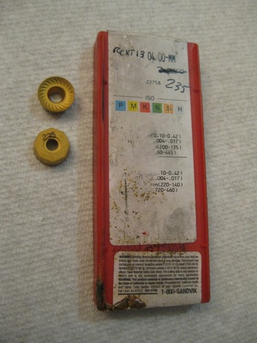 SANDVIK Coromant RCKT 13 04 00-MM 235 Carbide Insert Lot of 2 Inserts ...