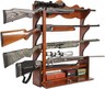 Oak Single Wall Gun Rack Rifle Shotgun Display - Unfinished Wood | eBay