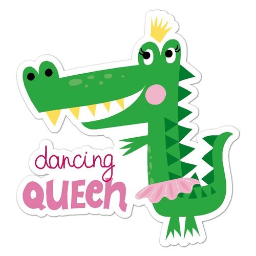 Dancing Queen Gator, Vinyl Decal Sticker, Indoor Outdoor, 3 Sizes ...
