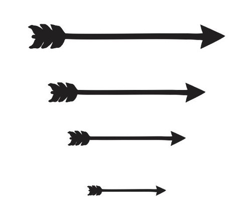 Arrow STENCIL For Signs Wood Scrapbook Fabric Canvas Crafts Wedding ...