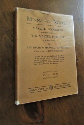 Bodenheim. Minna and Myself (also containing the play "The Master ...
