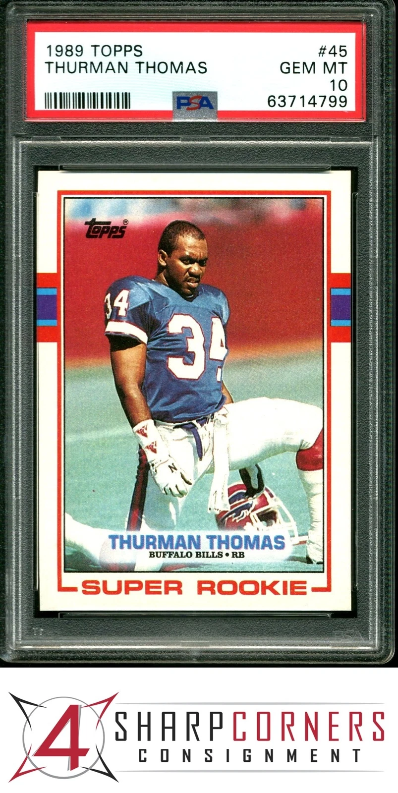 Thurman Thomas 1989 Topps #45 Base Price Guide - Sports Card Investor