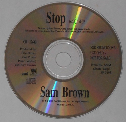Sam Brown - Stop - 1988 U.S. promo cd | eBay