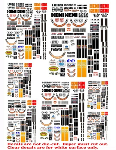 1:24 Hemi #1 Mopar Plymouth Decals 1:32 1:64 1:43 Small | eBay