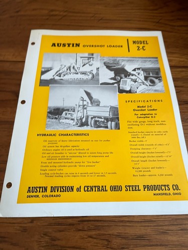 Austin 2-C Overshot Loader Prices Brochure AMIL22 | eBay