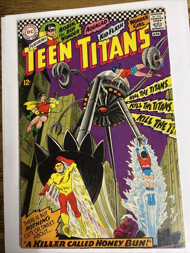 TEEN TITANS #8 1967 Robin Wonder Girl Kid Flash Aqualad Silver Age DC ...
