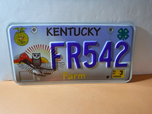 KENTUCKY LICENSE PLATE FARM - 2001 - FR542 - 4-H FFA - FARM | eBay